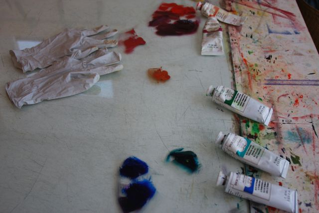 slide show of making a Monotype – P. C. Lawson Monotypes