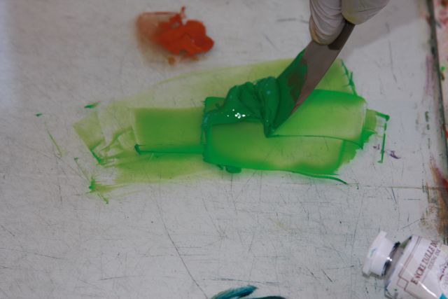 slide show of making a Monotype – P. C. Lawson Monotypes