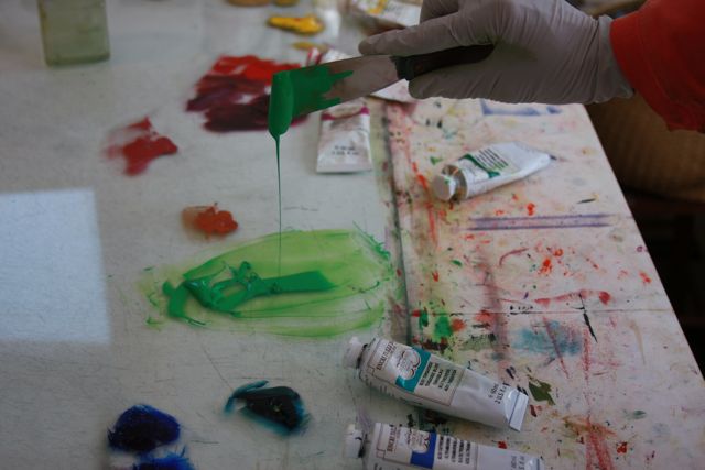 slide show of making a Monotype – P. C. Lawson Monotypes